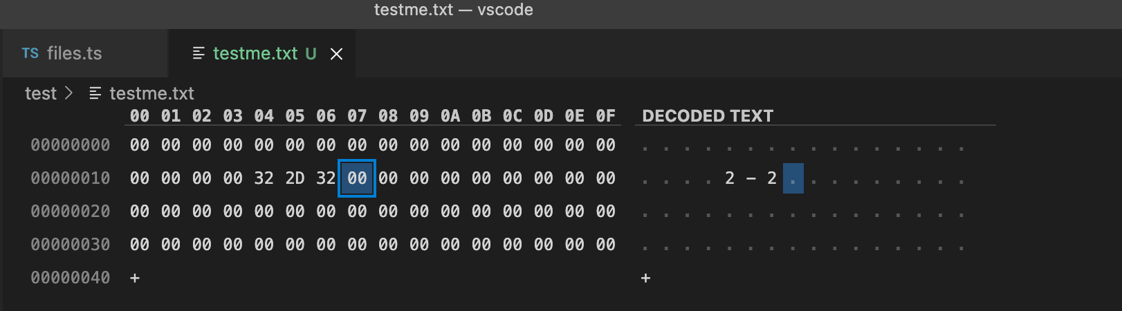 Decoded text shifted, when 0x2D symbol is in file · Issue #284 ...
