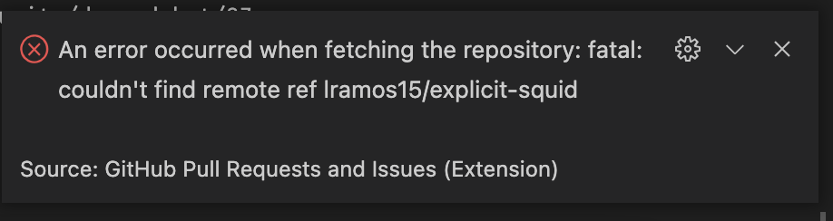Get An Error Notification Often After Pr Is Merged · Issue 4173 · Microsoftvscode Pull