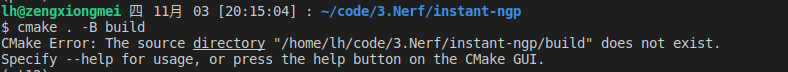 cmake error:"build" does not exist? · Issue #1050 · NVlabs/instant-ngp · GitHub