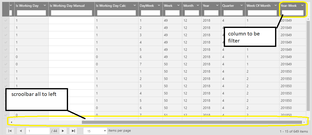 when filtering makes Data empty, the scroll is disabled and the column disappears · Issue #6898 ...