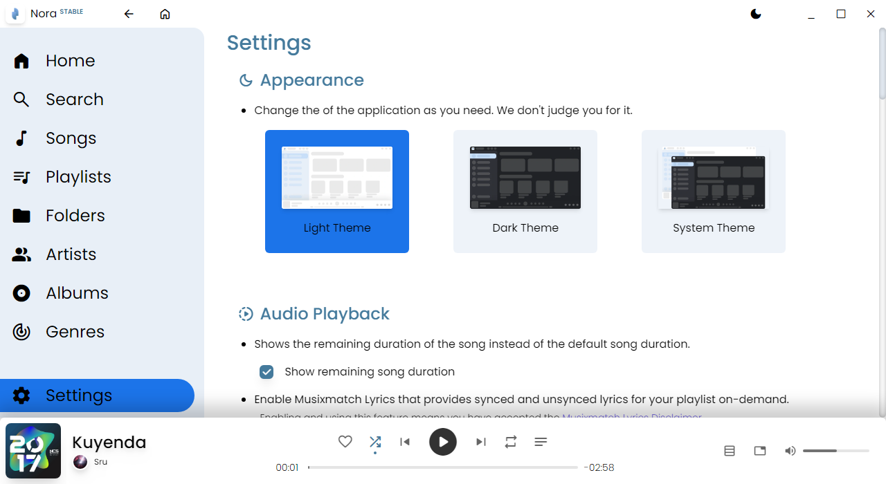 Feature Request: Change in accent color for light mode · Issue #153 · Sandakan/Nora · GitHub