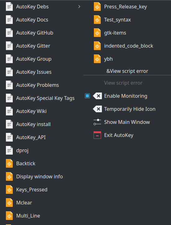 First Custom Item In Panel Icon Dropdown Doesnt Work · Issue 706 · Autokeyautokey · Github