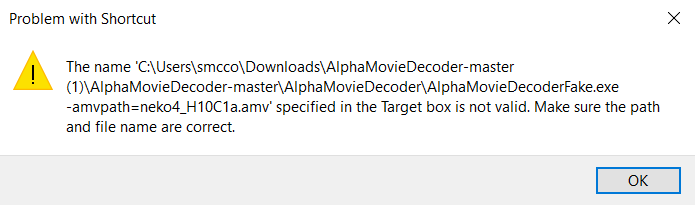 Closes itself upon launch · Issue #3 · xmoezzz/AlphaMovieDecoder · GitHub