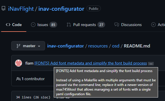OSD "open font file" messes up regular OSD · Issue #1435 · iNavFlight/inav-configurator · GitHub