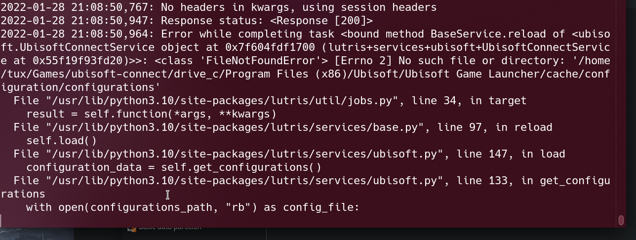 Lutris Git Newly Added Source Ubisoft Connect Shows File Not Found After Login · Issue 4019 