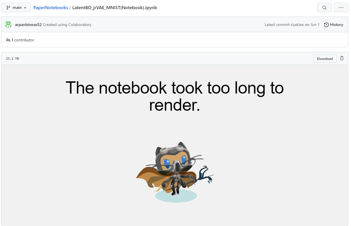 Notebook took too long to render (viewing on GitHub) · Issue #1 ...
