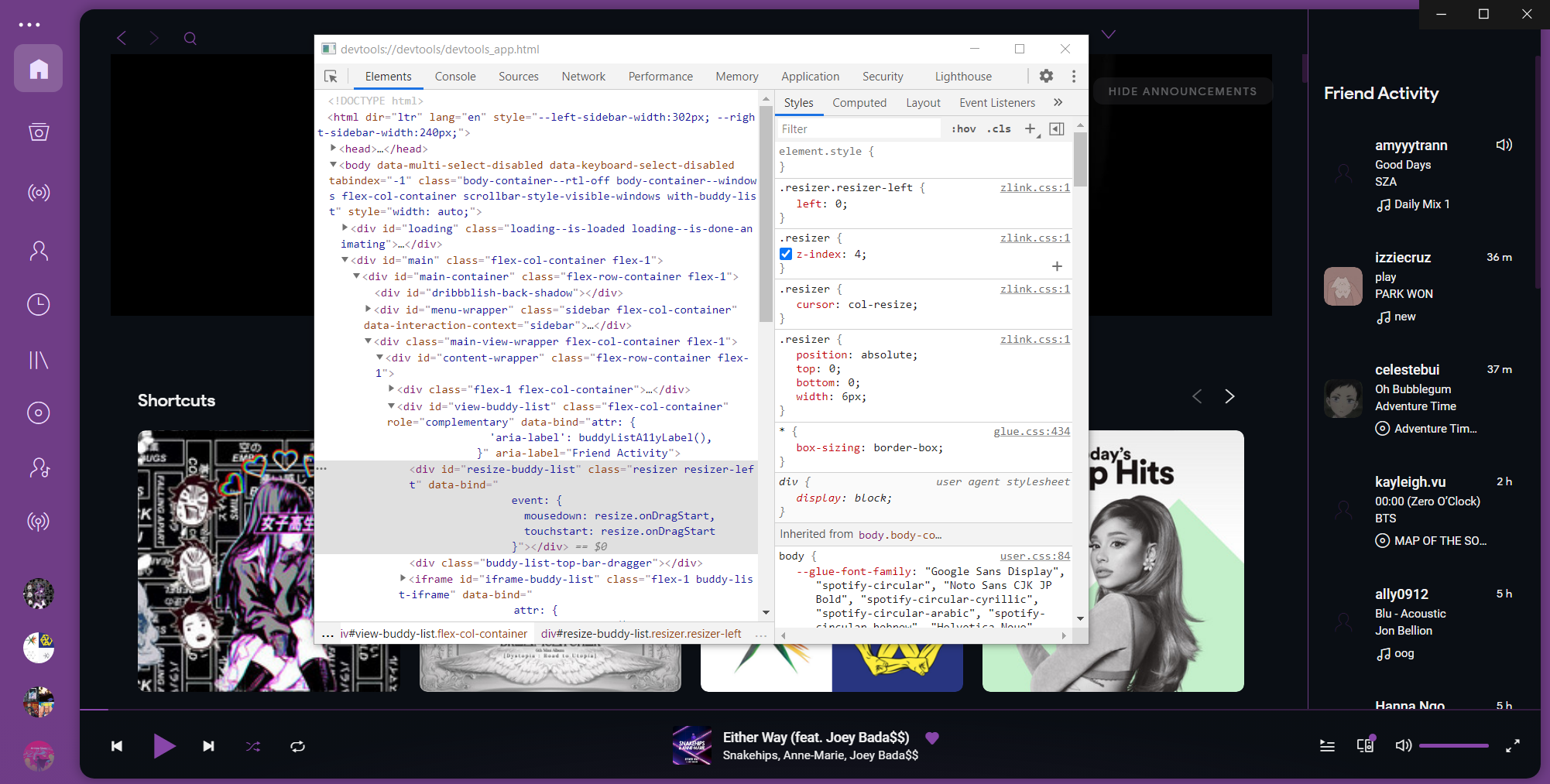 Weird Line In Dribble Theme · Issue #281 · spicetify/spicetify-themes · GitHub