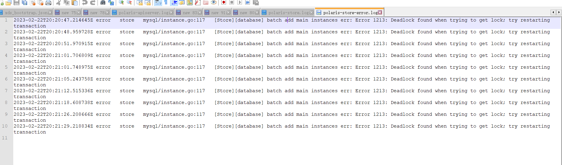 MySQL deadlock make cache update suspend for long time · Issue #953 · polarismesh/polaris · GitHub