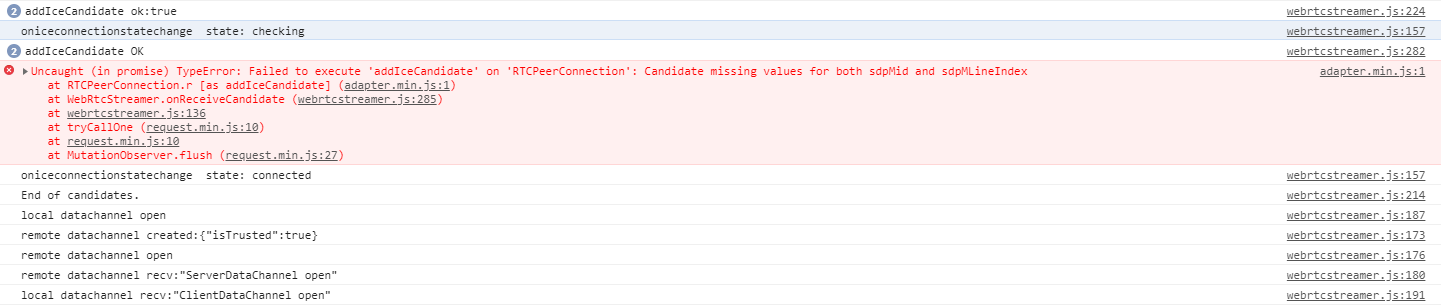 Candidate missing values for both sdpMid and sdpMLineIndex · Issue #264 · mpromonet/webrtc ...