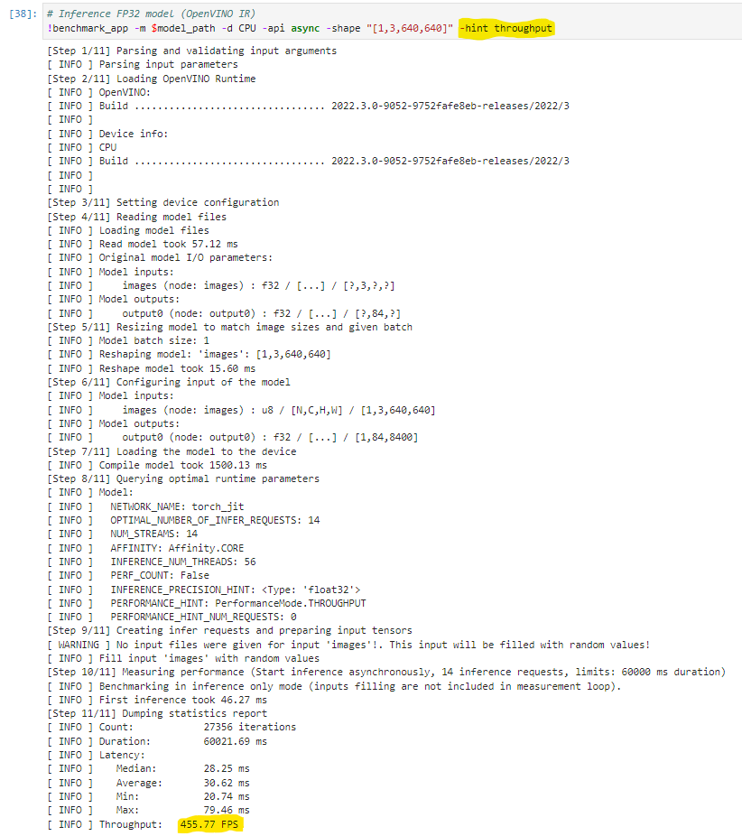Add OpenVINO benchmarking code · Issue #777 · ultralytics/ultralytics · GitHub