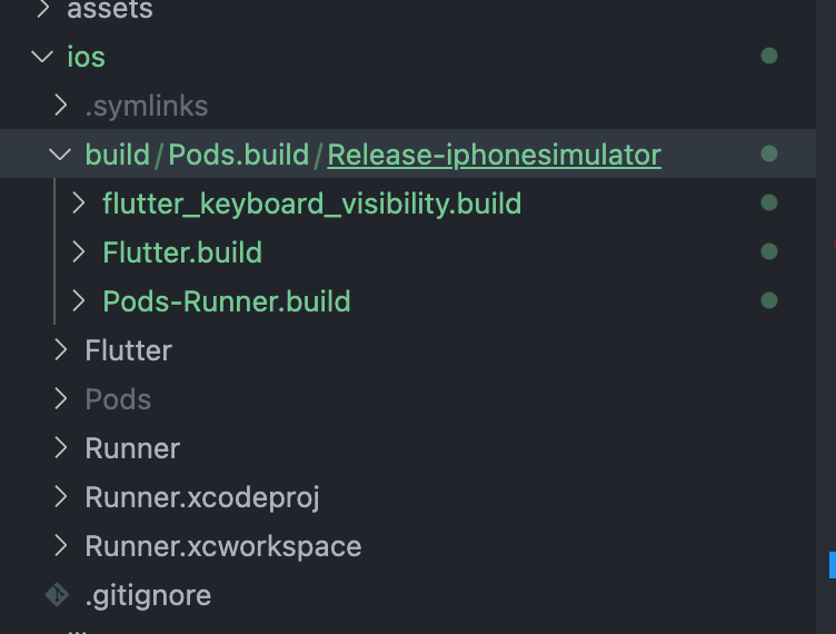 Flutter Generates Buildpodsbuildrelease Iphonesimulator In The Ios Folder · Issue 90446 