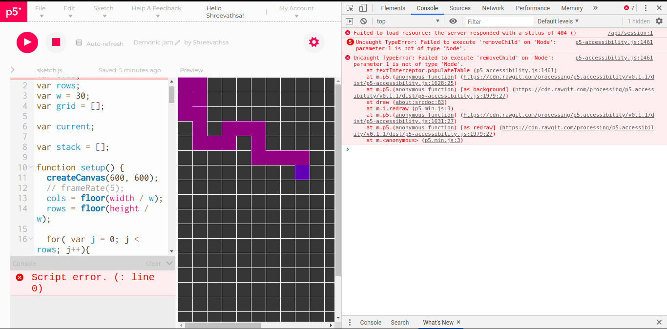 Script error. (: line 0) · Issue #1020 · processing/p5.js-web-editor ...