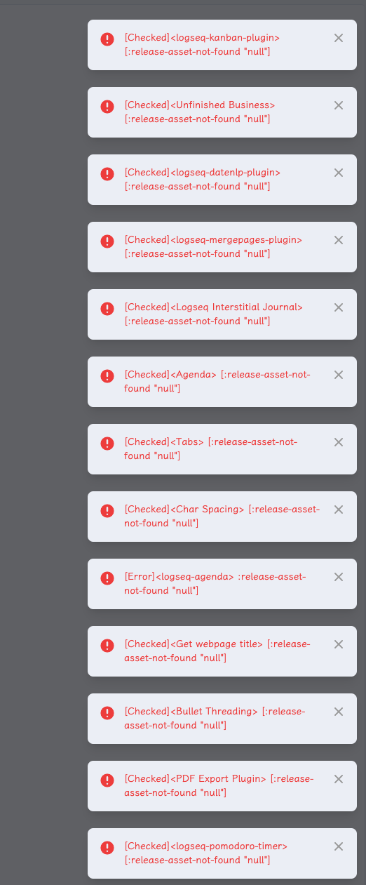 Check all update always show error, any desktop version · Issue #6649 · logseq/logseq · GitHub