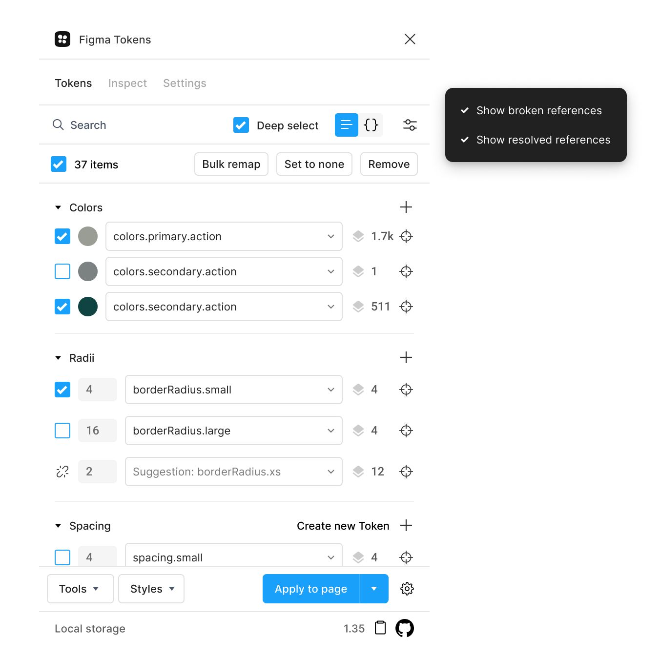 A Token search-field for inspect mode · Issue #1518 · tokens-studio/figma-plugin · GitHub