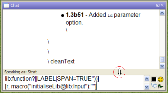 resize chat text entry · Issue #1735 · RPTools/maptool · GitHub