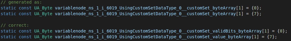 Bug(NodeSet Compiler): Values in NodeSet (enums & optionset) · Issue #3964 · open62541/open62541 ...
