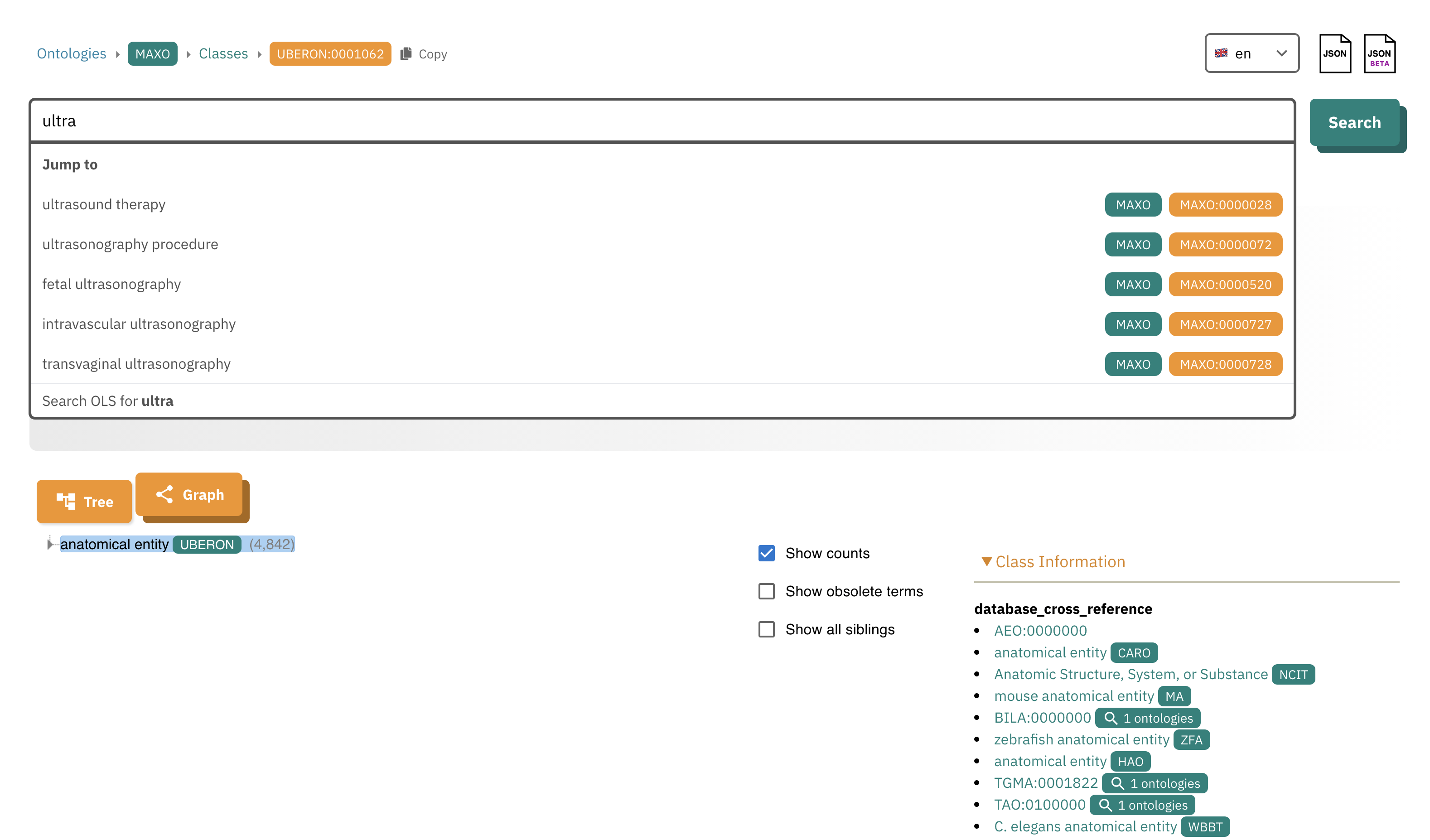 Search bar within ontology does not search in ontology · Issue #302 · EBISPOT/ols4 · GitHub