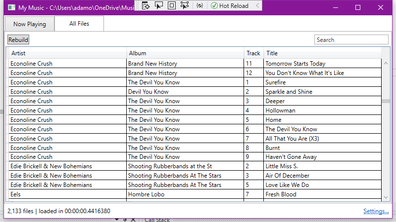 Github Adamfoneil Mymusic Wpf A Wpf Mp3 Music Player