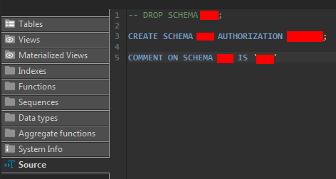 [PostgreSQL] Missing `;` in schema comment · Issue #6162 · dbeaver ...