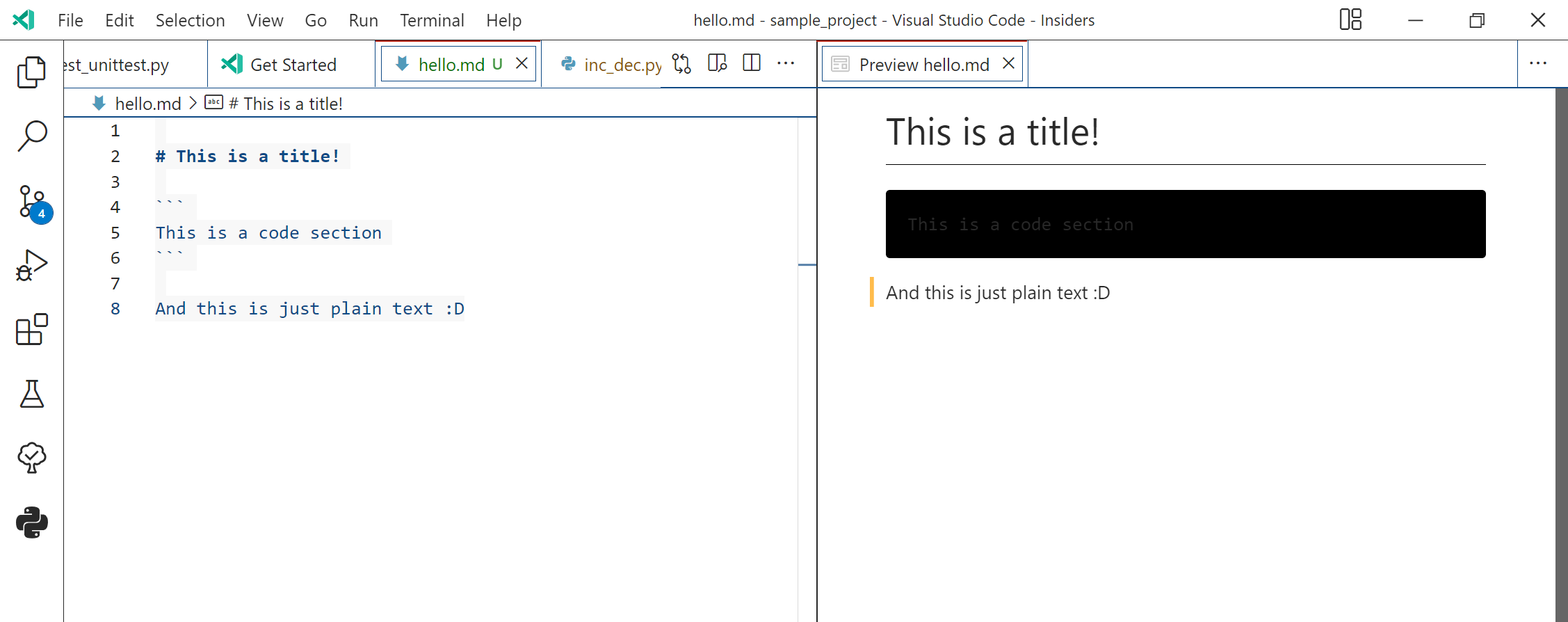 Code sections in markdown have low contrast text when using the Light ...