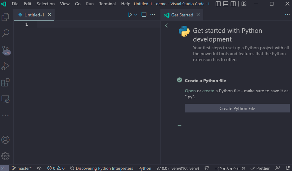 Test New Getting Started Walkthrough When Python Isn t Installed