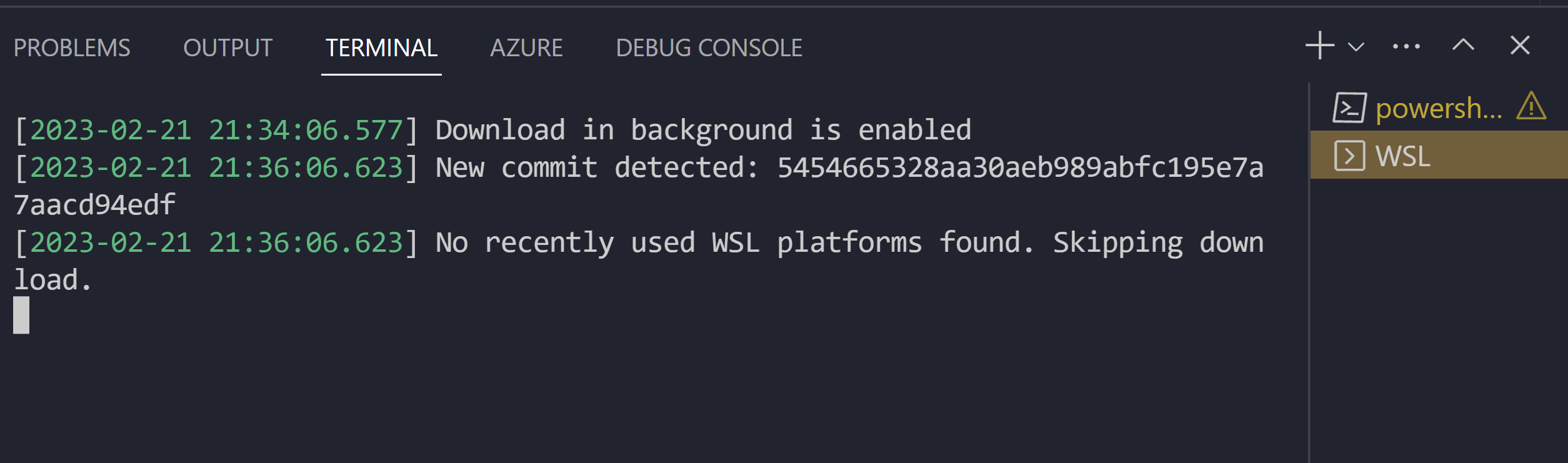 Test: Download WSL server build in the background · Issue #8045 ...