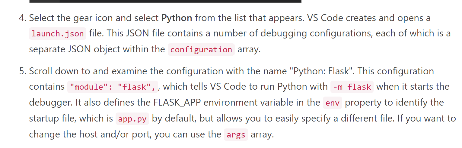 Update Flask Tutorial To Account For New Debugging Experience · Issue 3065 · Microsoftvscode 2107