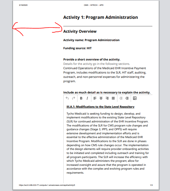 Lots of white space in print preview · Issue #2114 · Enterprise-CMCS/eAPD · GitHub