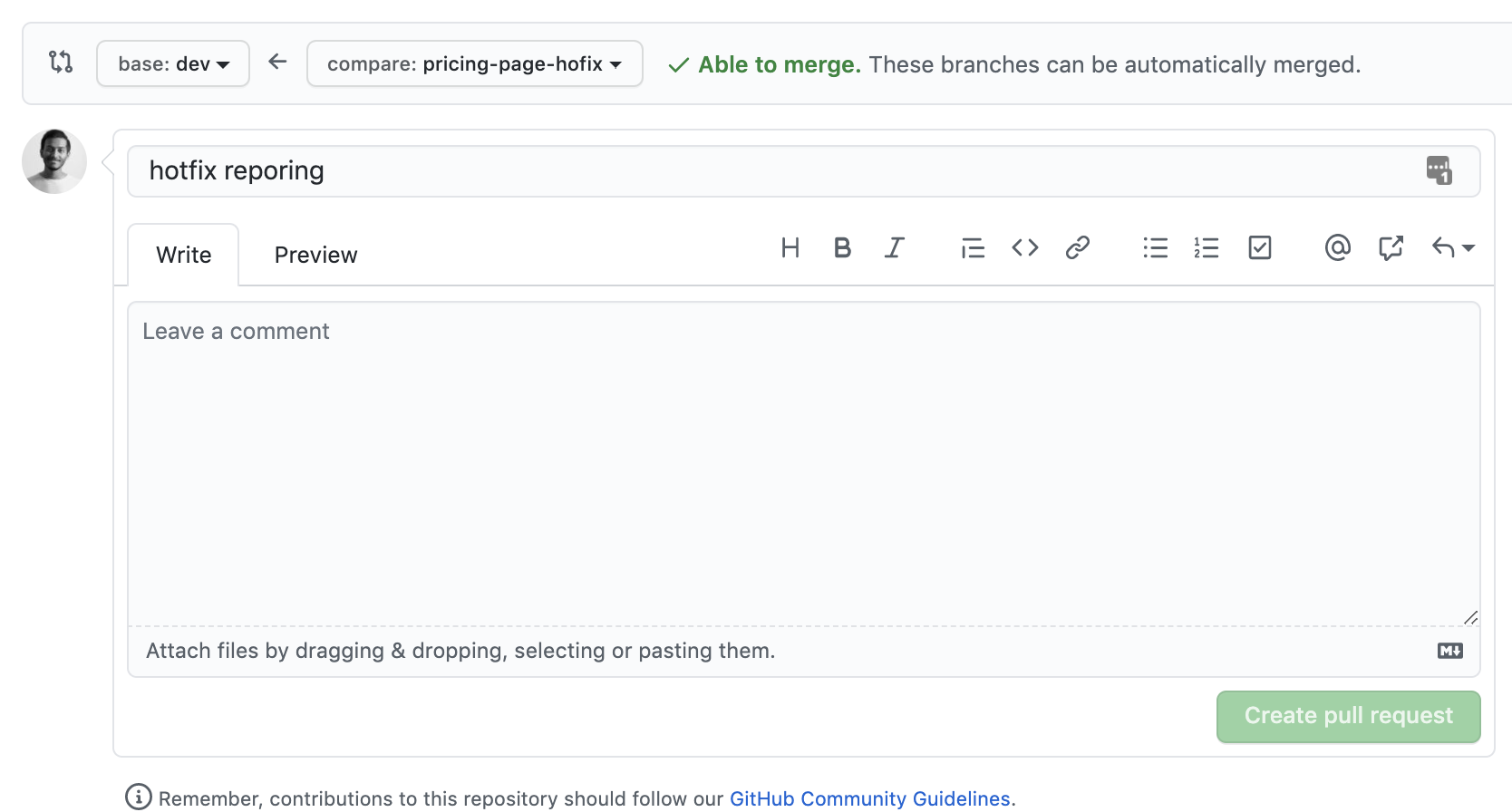 Cannot create a PR: Cannot read property 'insertAdjacentElement' of ...