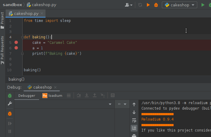 [Feature Request] Enable changing breakpoints during debugging · Issue #63 · reloadware ...