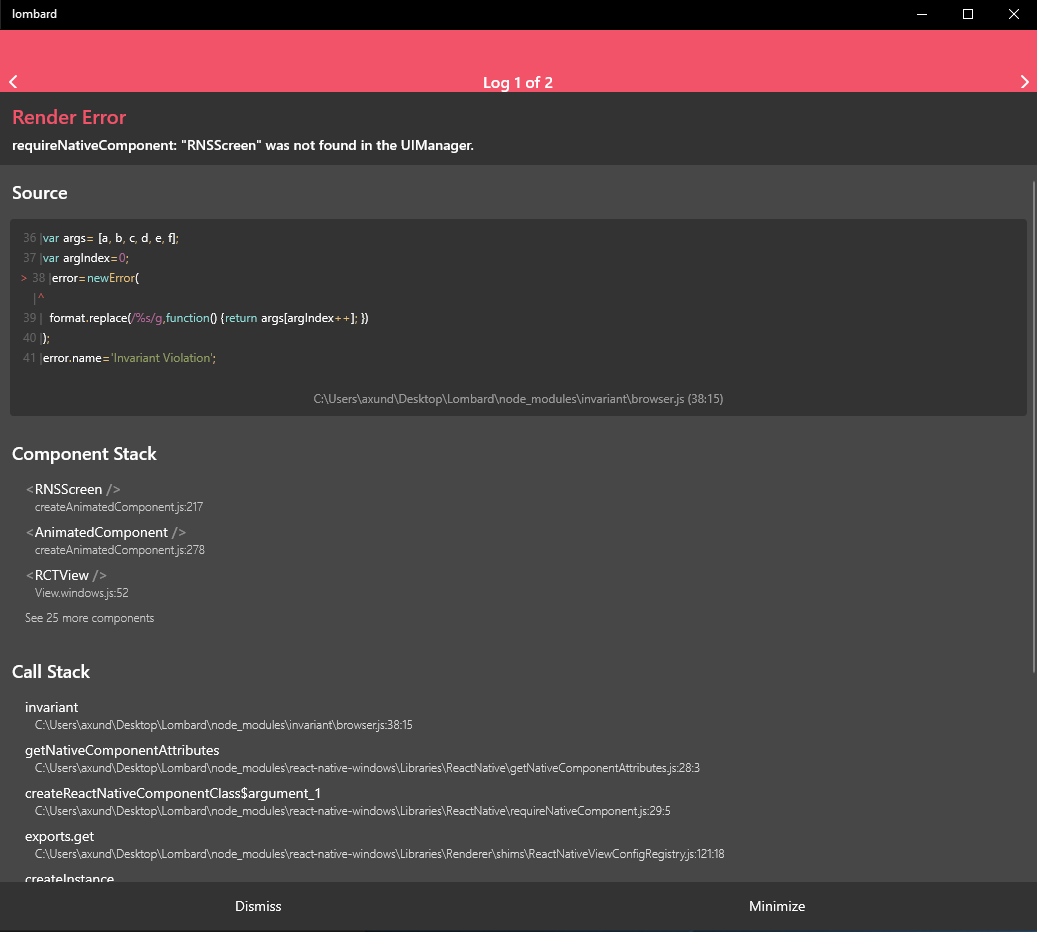 Requirenativecomponent Rnsscreen Was Not Found In The Uimanager · Issue 7566 · Microsoft