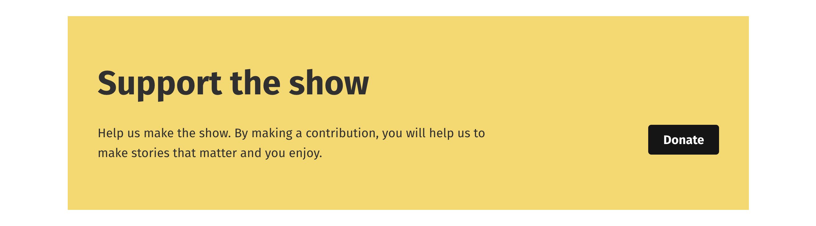 Podcast Donate CTA (yellow) · Issue #132 · Automattic/blockpatterns · GitHub