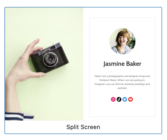 About Me, Split Screen (Blank Canvas) · Issue #147 · Automattic/blockpatterns · GitHub