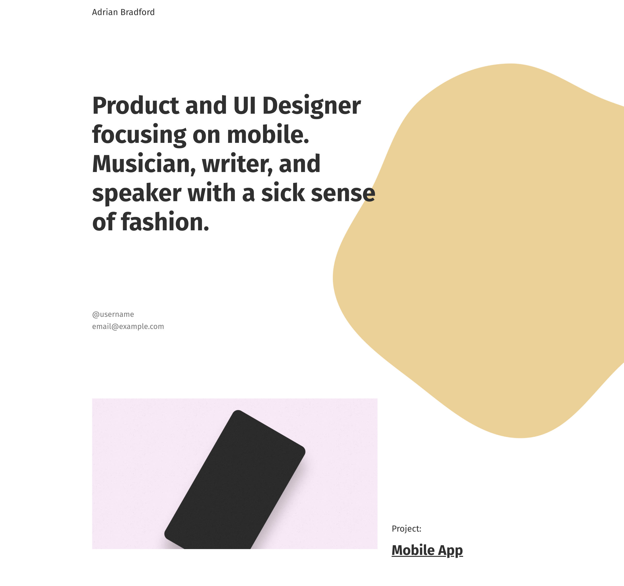 Product Designer Portfolio · Issue #162 · Automattic/blockpatterns · GitHub