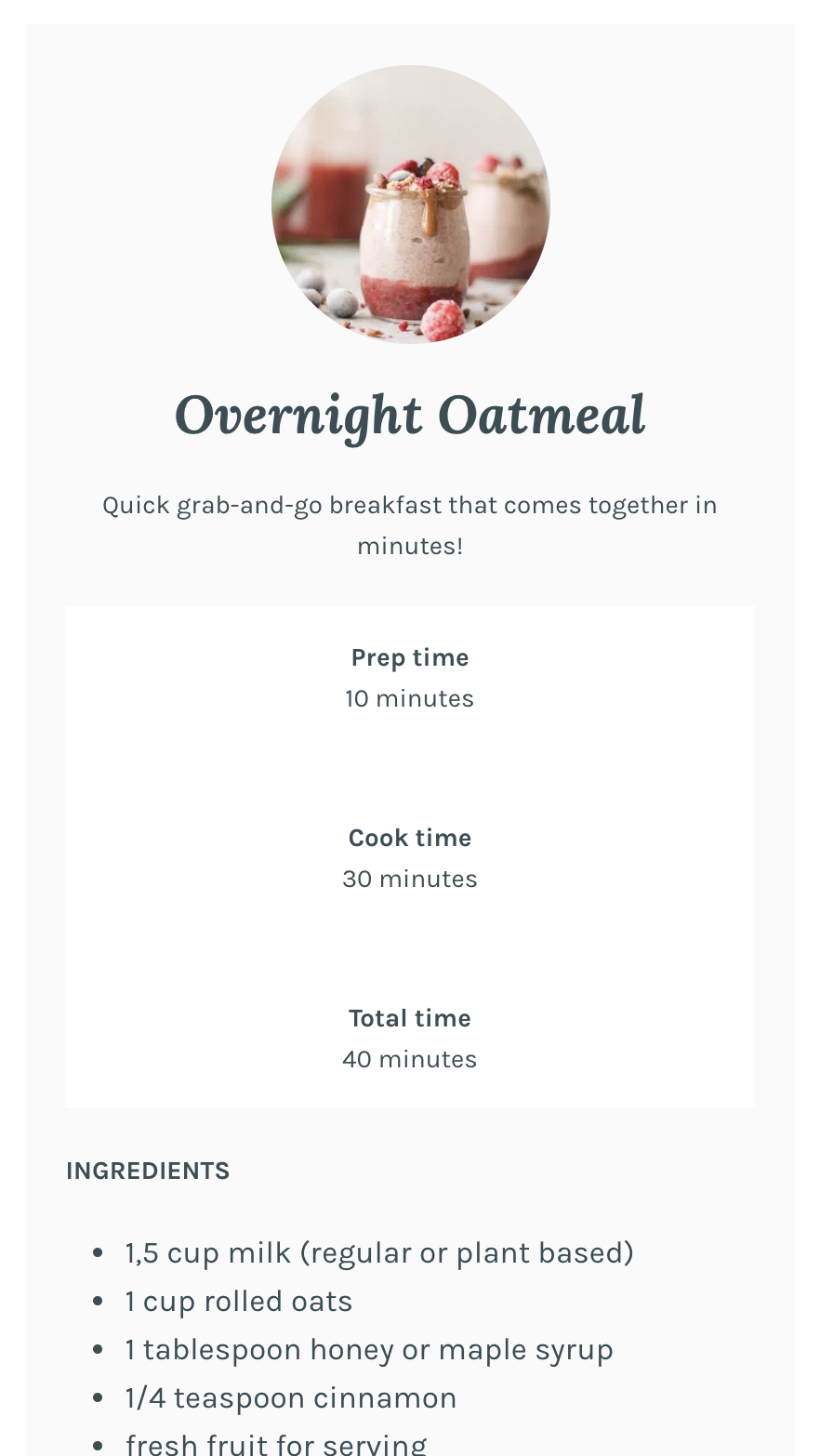 Recipe with background · Issue #119 · Automattic/blockpatterns · GitHub