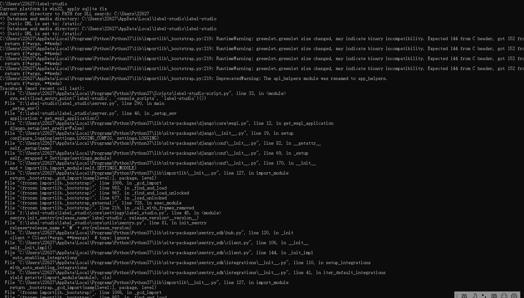Installation error · Issue #3488 · HumanSignal/label-studio · GitHub