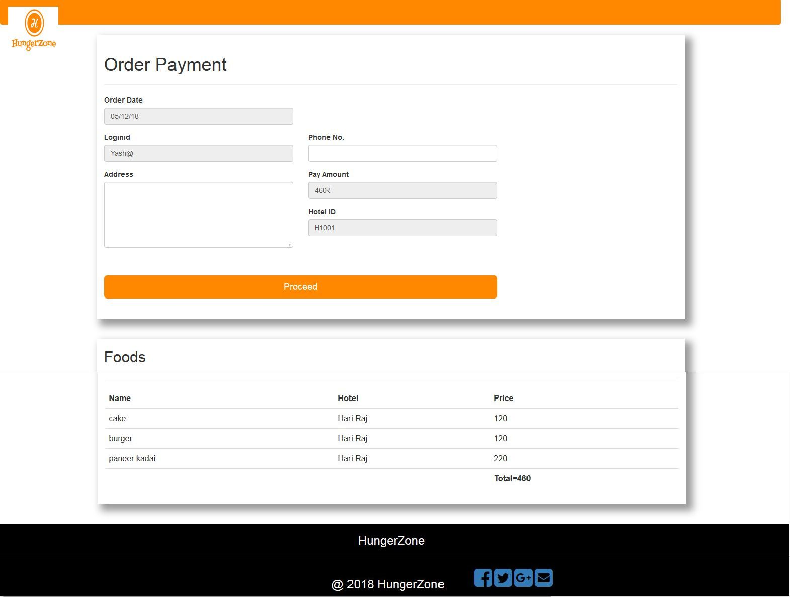 GitHub - Yashsinghpy/hungerzone: Online food delivery web app