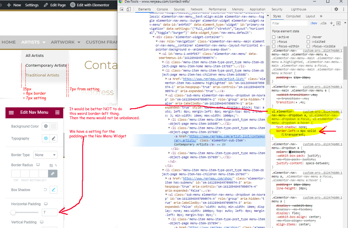 Navigation menu items have border-left transparent · Issue #13866 ...