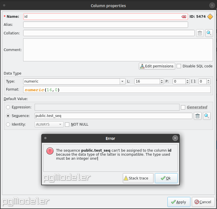 Set Default Sequence Value For Numeric Types · Issue 1777 · Pgmodelerpgmodeler · Github 8994