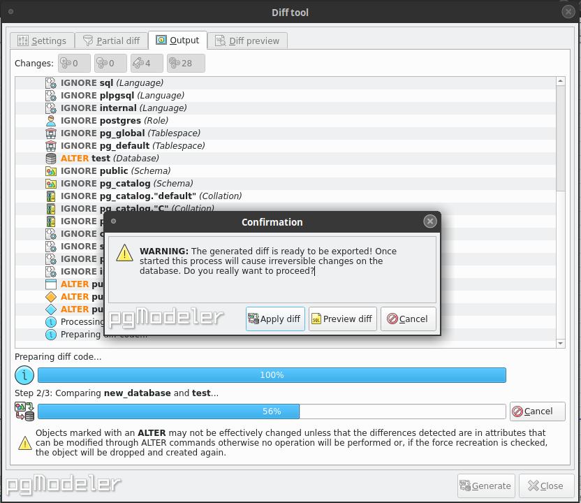 Positive diff result for numeric type columns with 0 precision · Issue #1778 · pgmodeler ...
