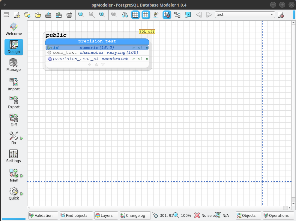 Positive diff result for numeric type columns with 0 precision · Issue #1778 · pgmodeler ...