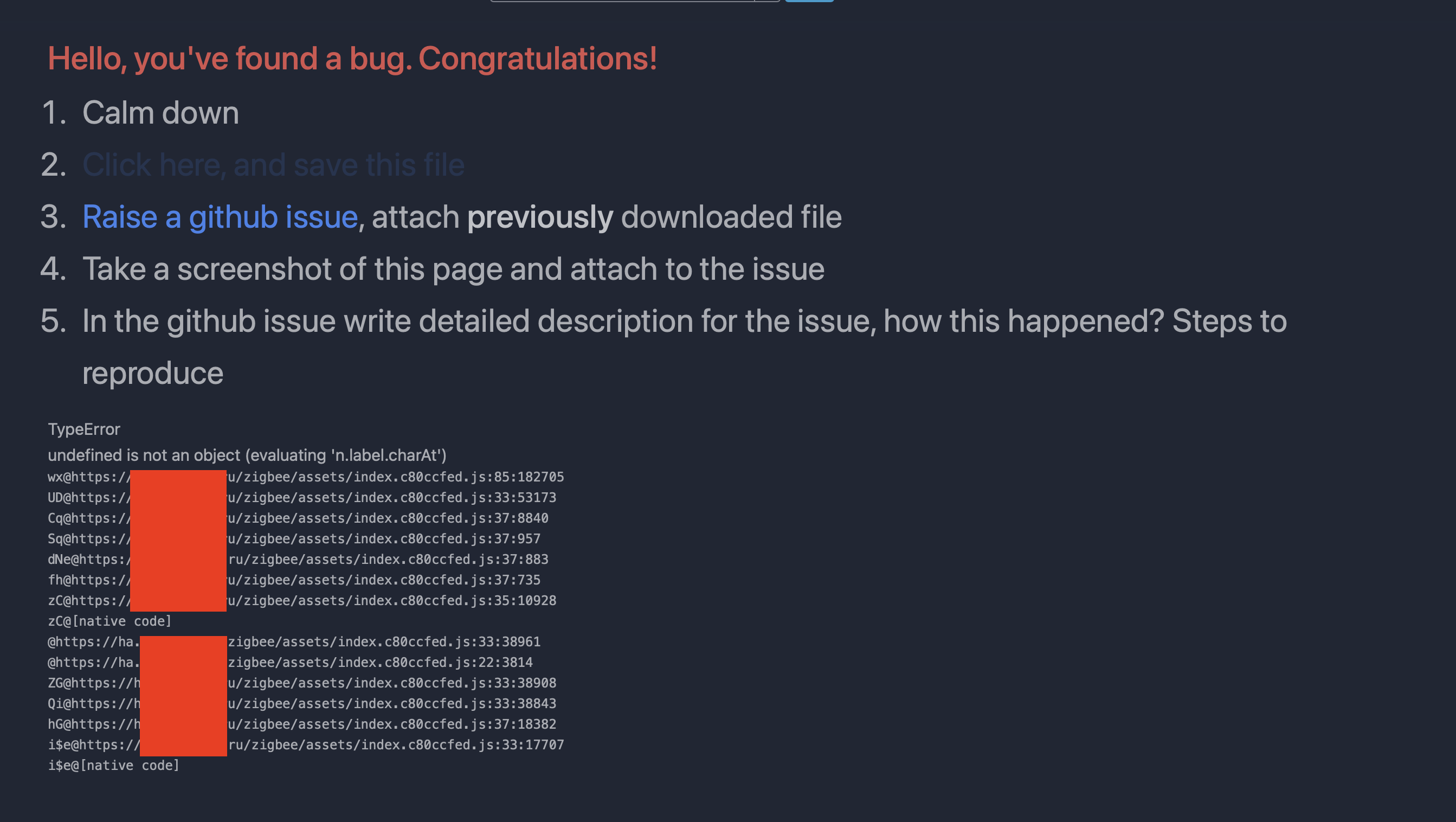 Bug (Hello, you've found a bug. Congratulations!) · Issue #1787 · nurikk/zigbee2mqtt-frontend ...