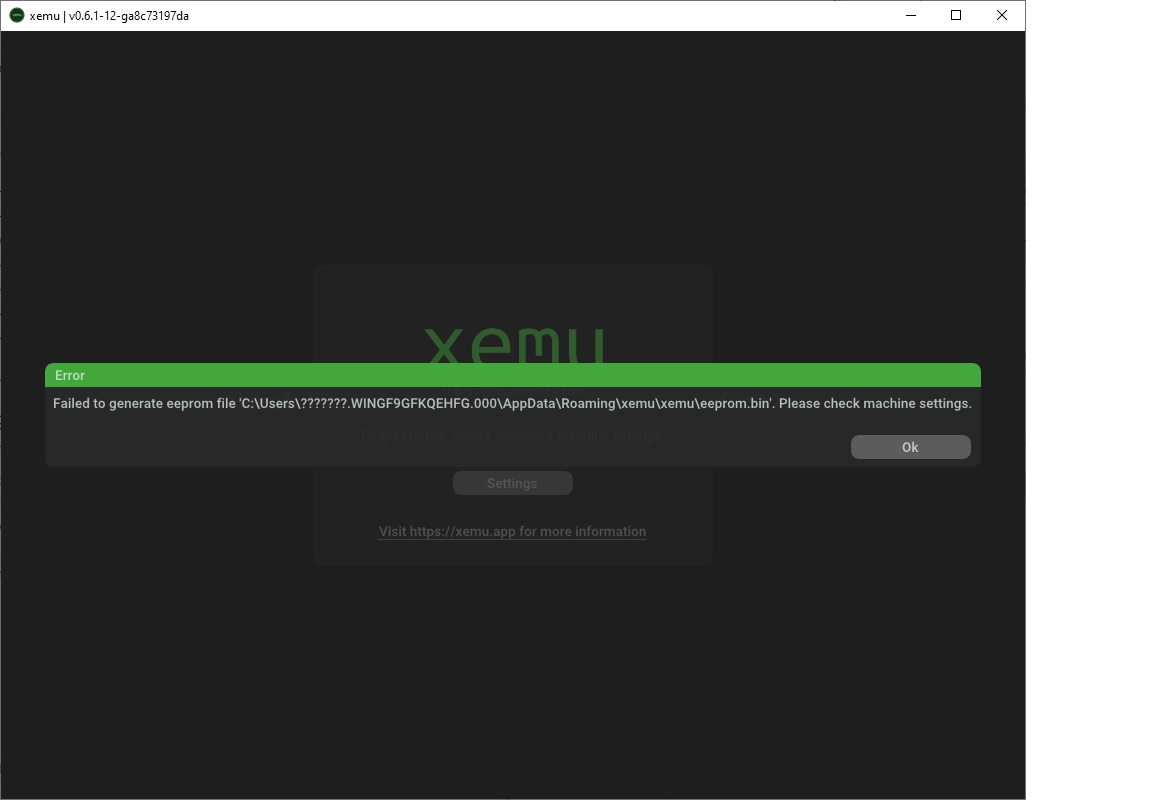 Assert when saving xemu settings (user folder containing cyrillic characters) · Issue #470 ...