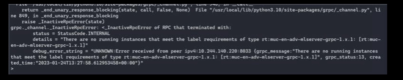 Getting error for concurrent inference requests. · Issue #323 · kserve/modelmesh-serving · GitHub