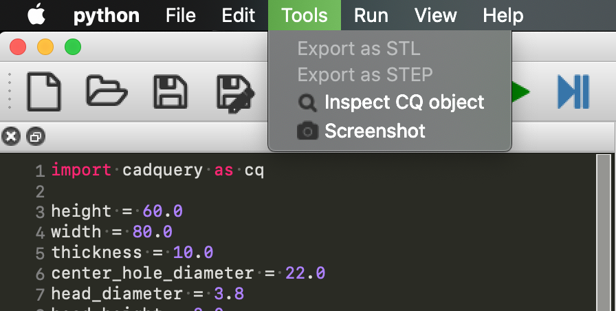 Export As Stl Step Not Working On Macos 10 15 4 · Issue 128 · Cadquery Cq Editor · Github