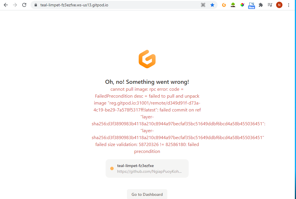 Worskpace Fails To Open With Cannot Pull Image · Issue 5132 · Gitpod Iogitpod · Github 6794