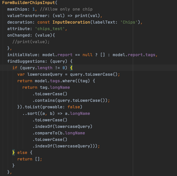 Error when selecting option from FormBuilderChipsInput · Issue #362 · flutter-form-builder ...