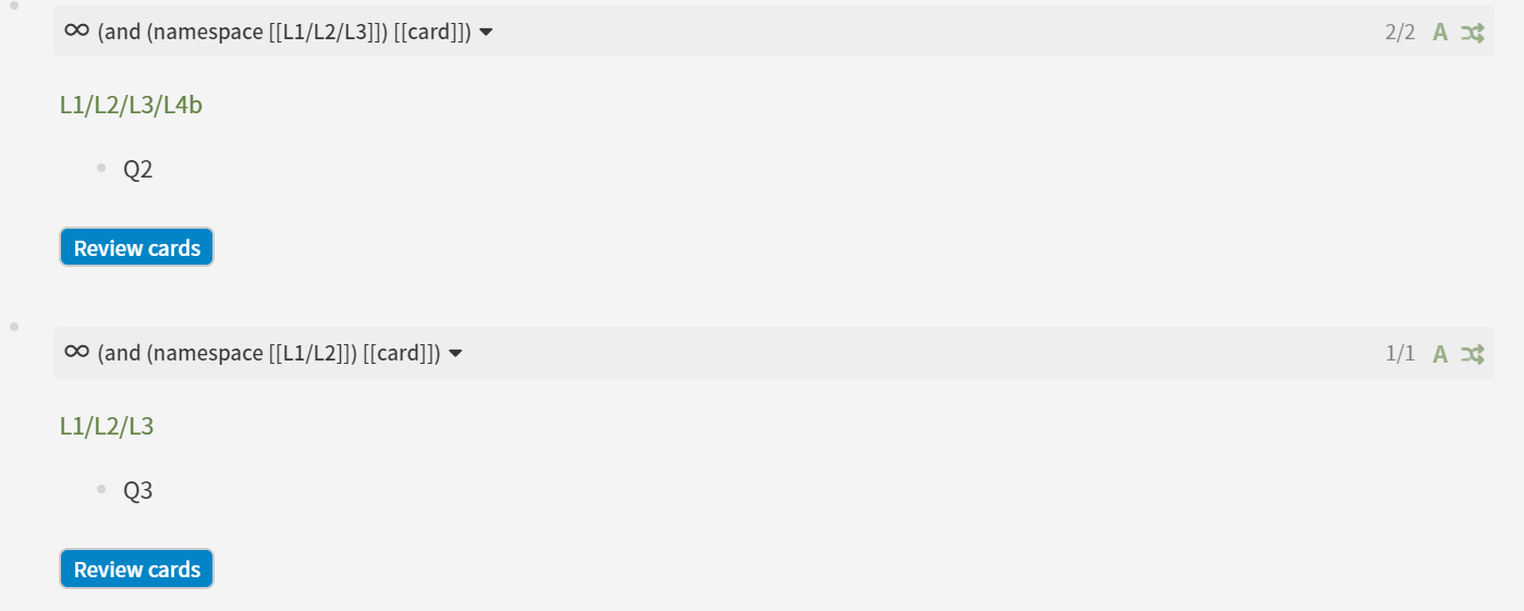 Namespace doesn't work in Cards · Issue #5928 · logseq/logseq · GitHub