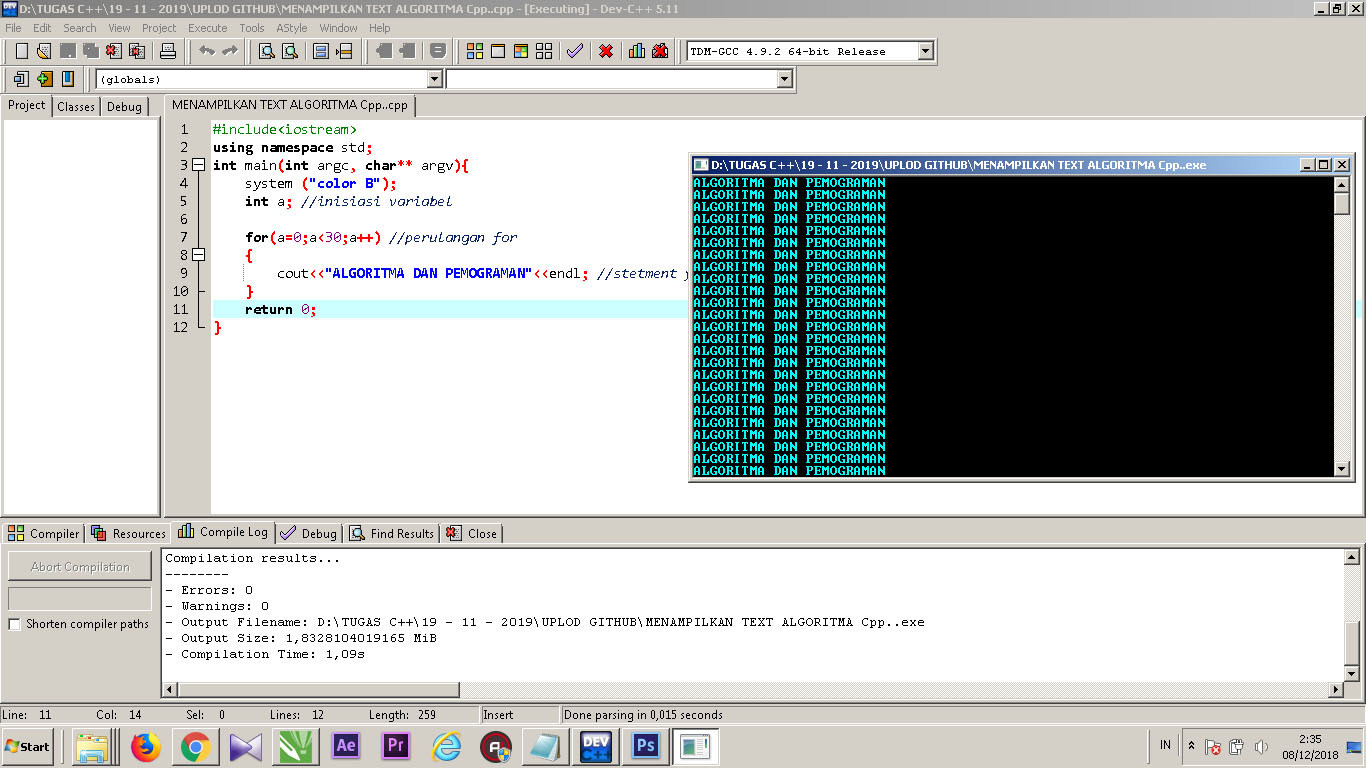GitHub - Azis24/MENAMPILKAN-TEXT-ALGORITMA-C-: MENAMPILKAN TEXT ...