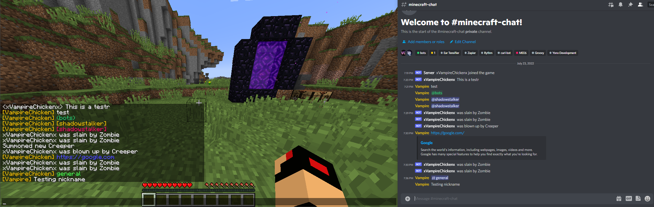 GitHub - VampireChicken12/Minecraft-Discord-Chat-Bridge